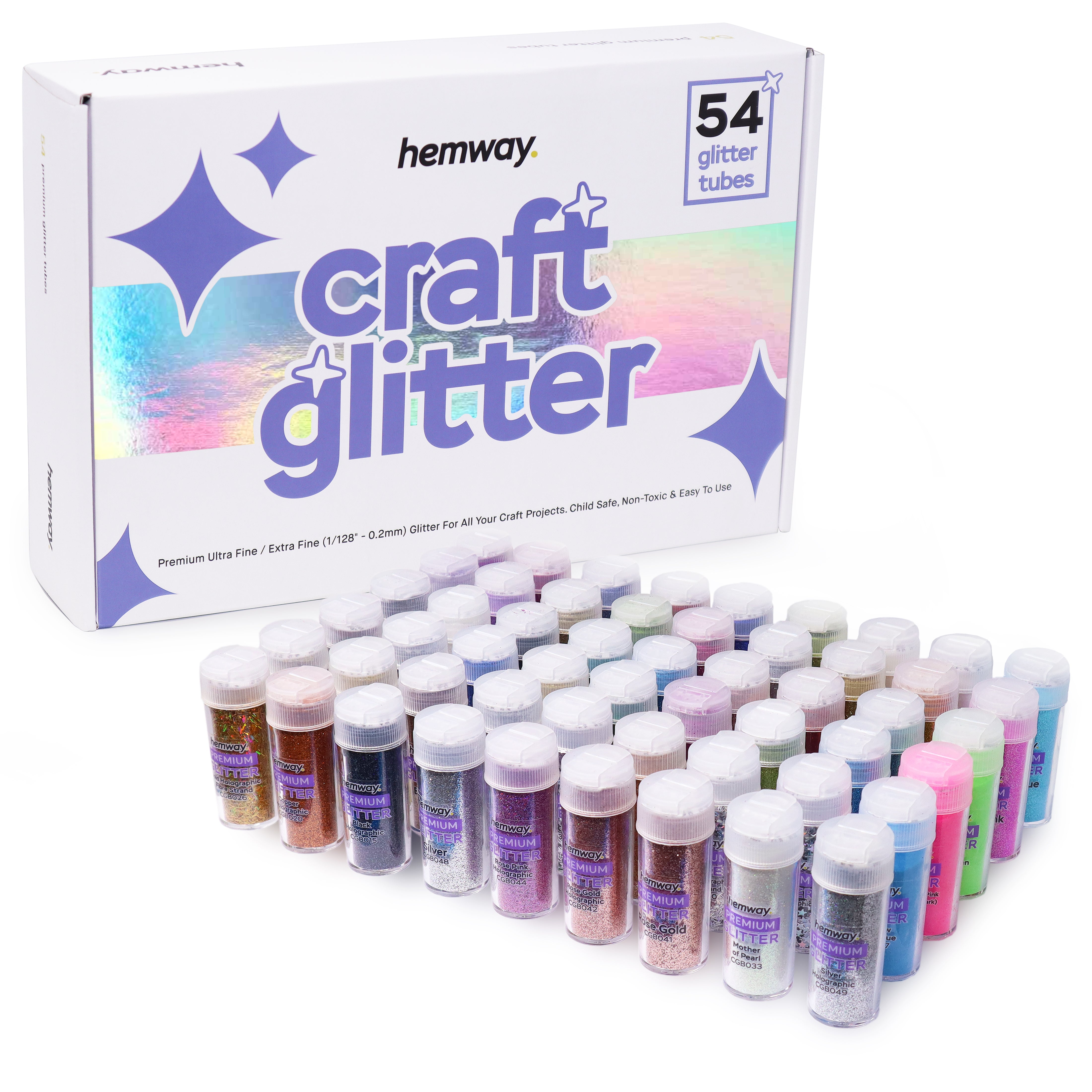 Glitter | 54 Colours for All Your Crafts