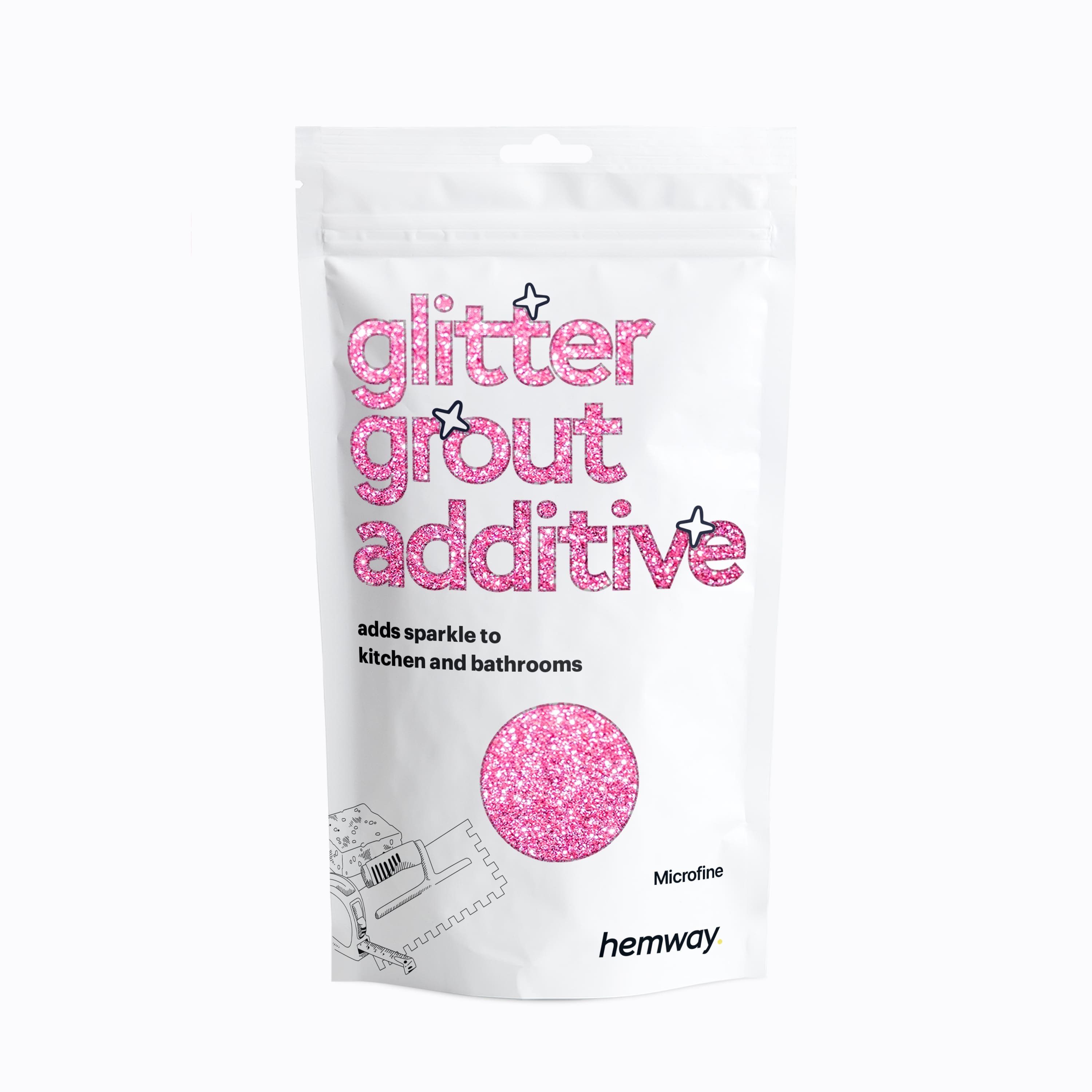 Glitter For Tile Grout | Rose Pink | Waterproof | Fade Resistant