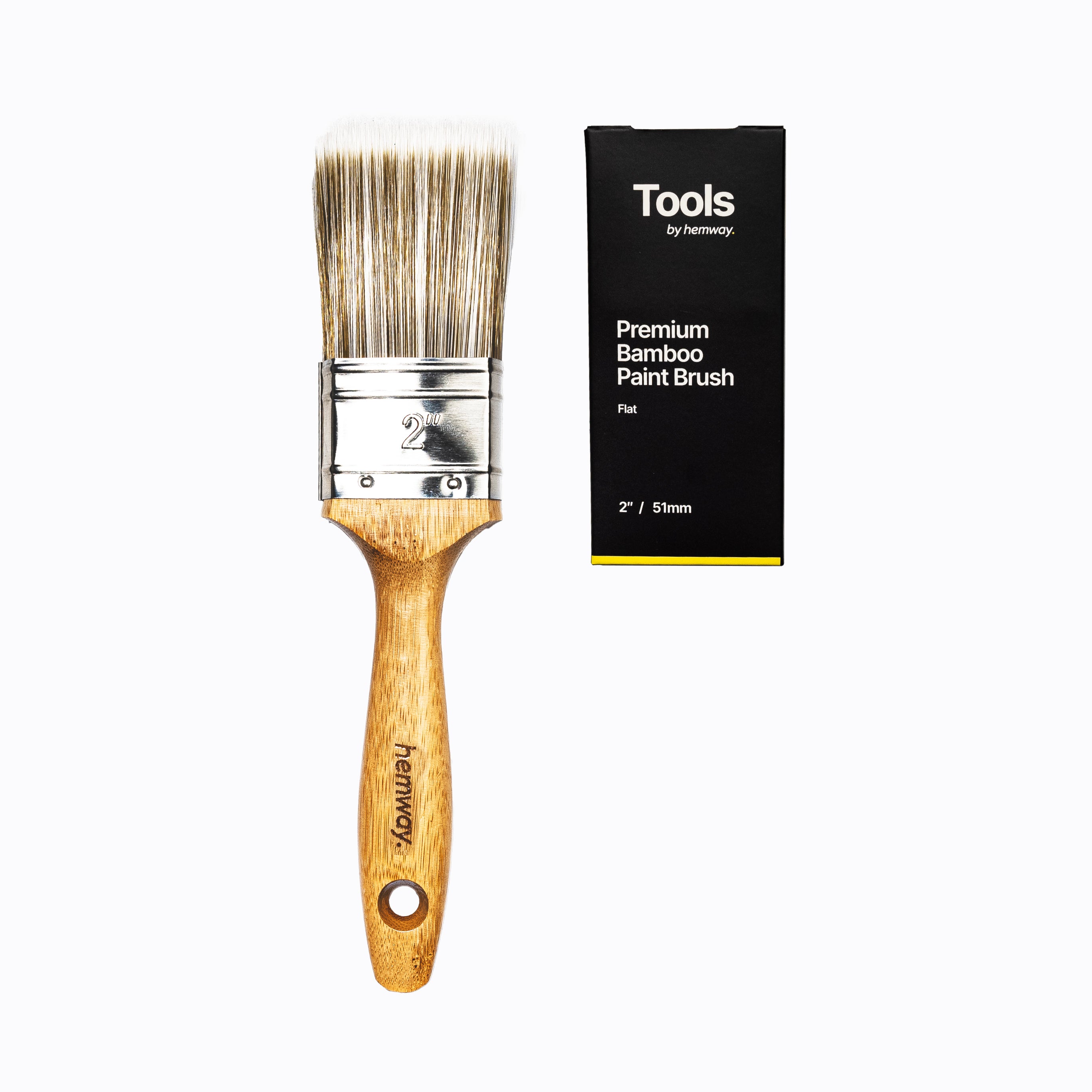 Premium 2 Inch Bamboo Paint Brush | For Indoor Outdoor Emulsion Paint
