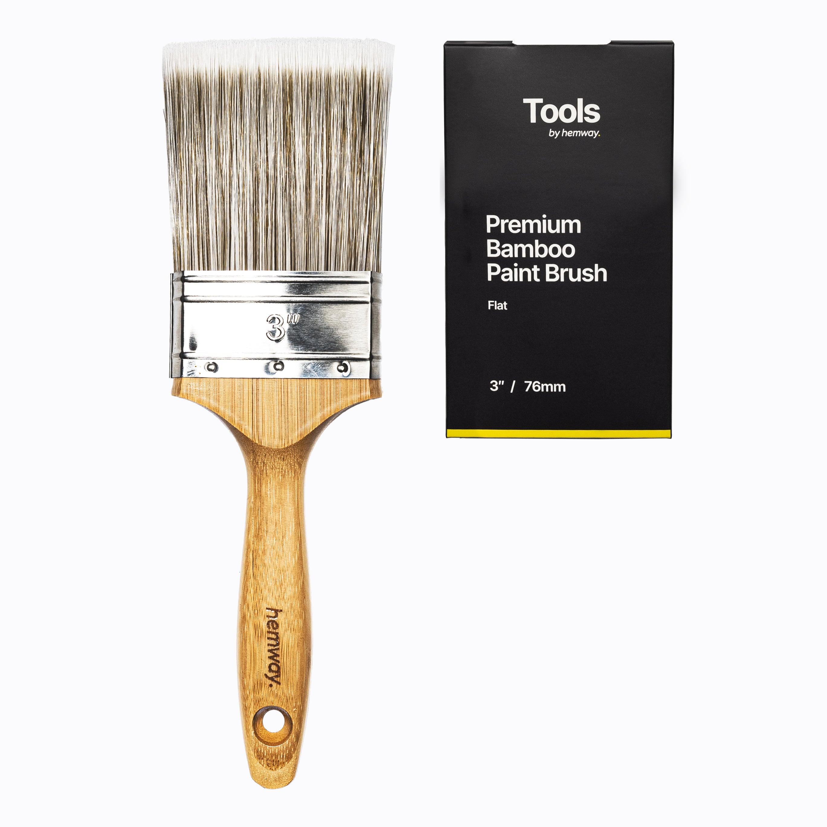 Premium 3 Inch Bamboo Paint Brush | For Indoor Outdoor Emulsion Paint