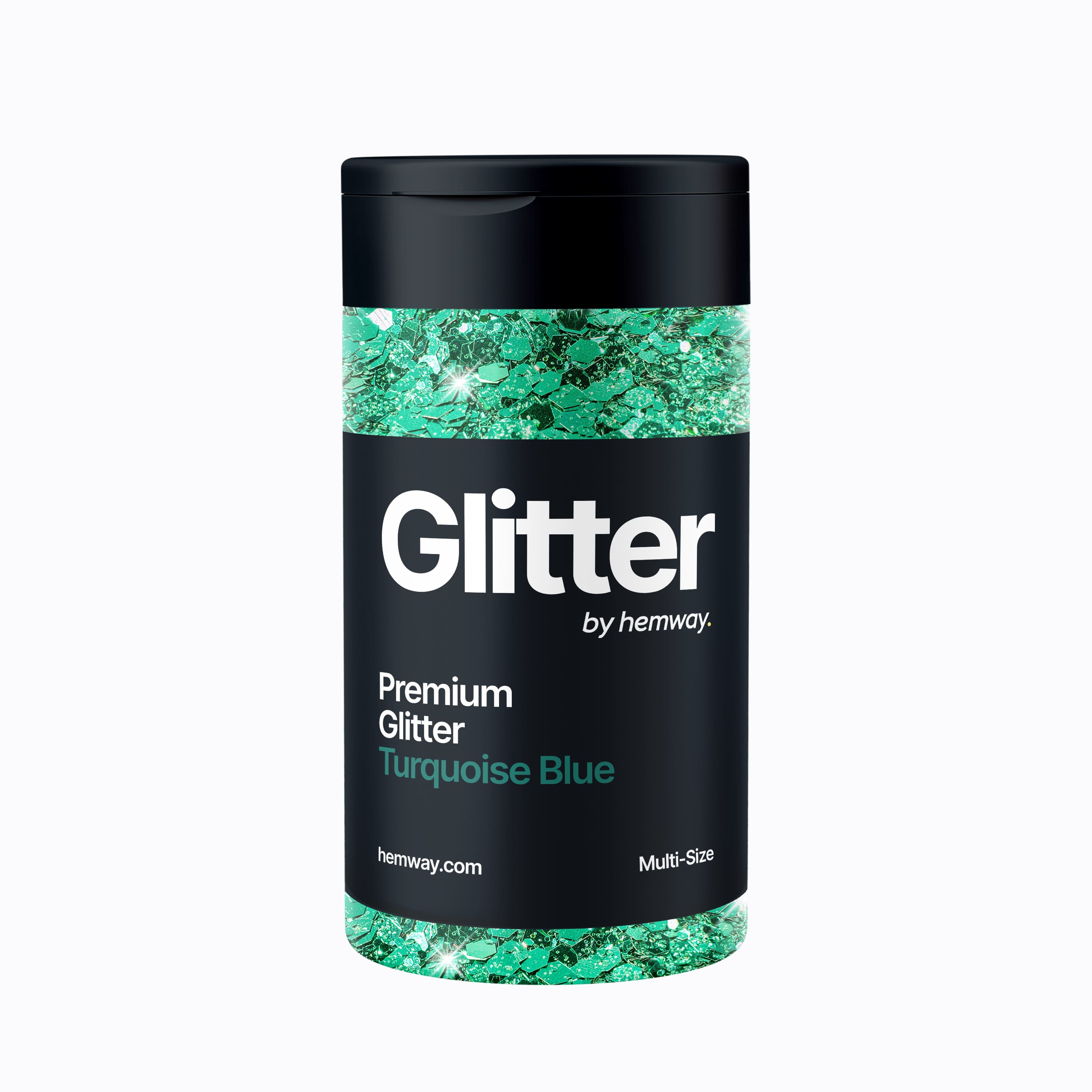Multi-Size Glitter Shaker | Turquoise Blue | Epoxy Resin, Crafts