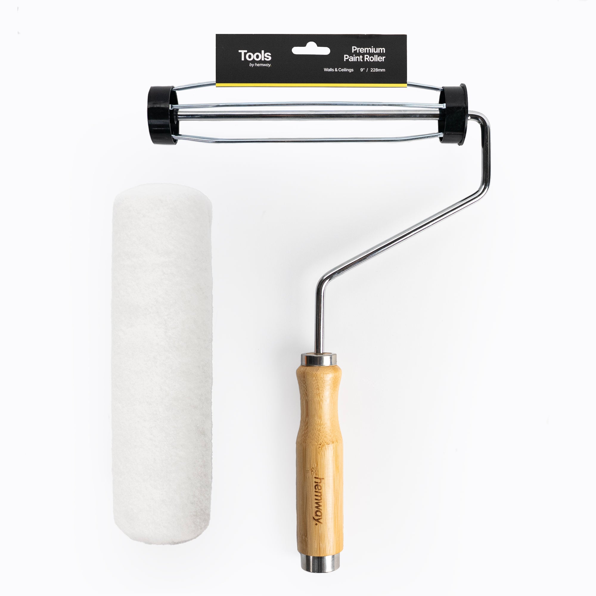 Premium Bamboo Paint Roller Frame & Sleeve | Tools | Hemway