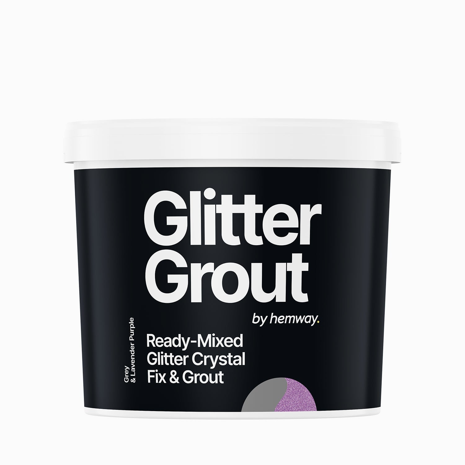 Ready-Mixed Glitter Grout | Grey Grout & Lavender Purple Glitter | Tile ...